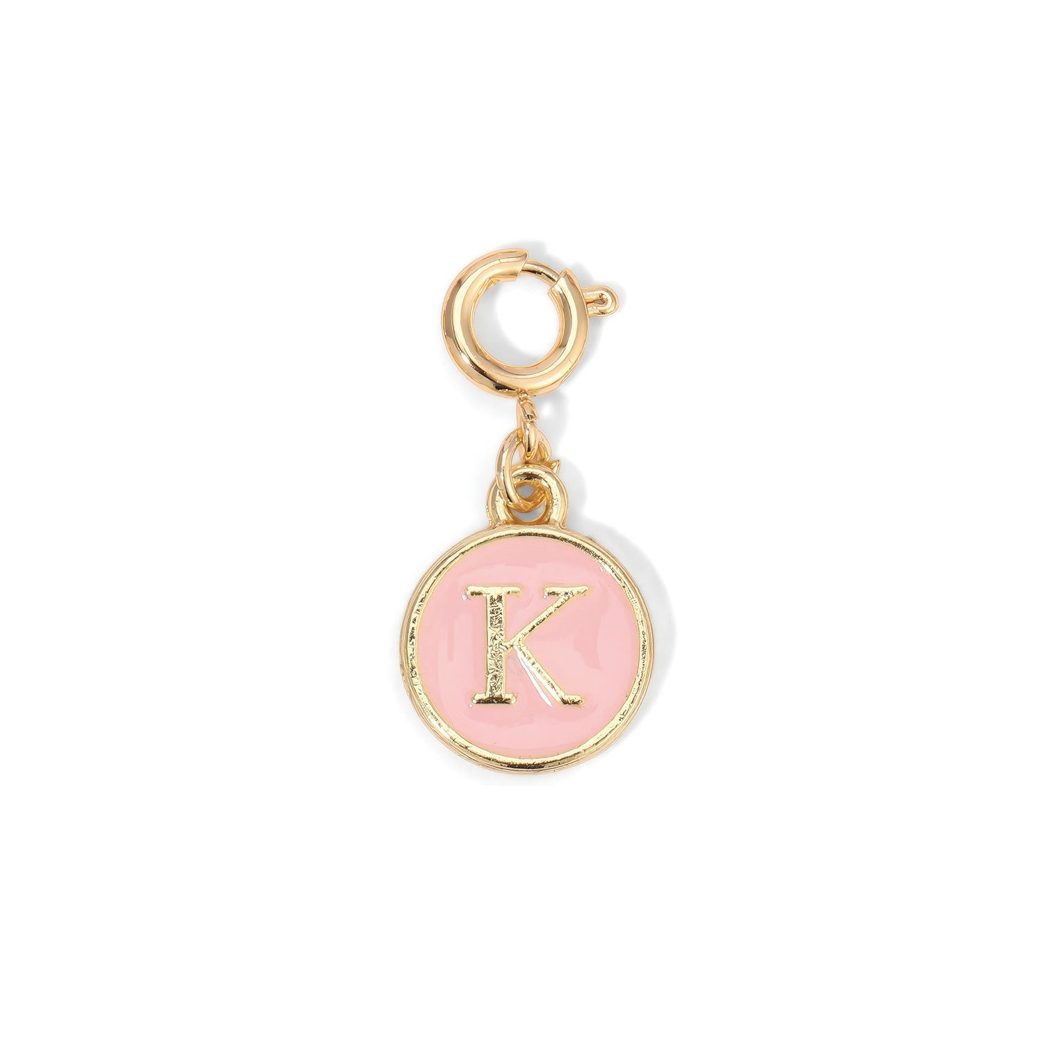 Pink Enamel Initial Charms – My Fun Colors