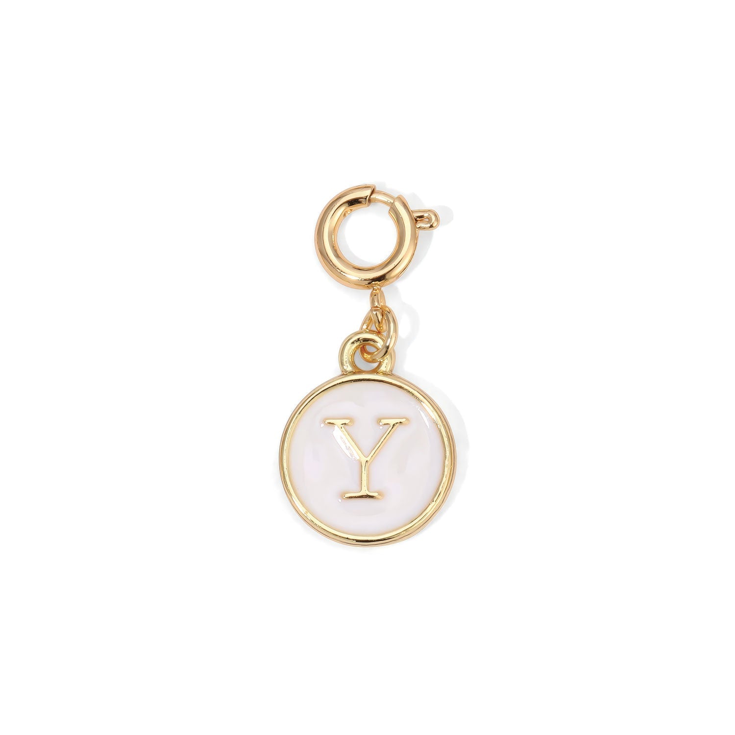 White Enamel Initial Charms – My Fun Colors